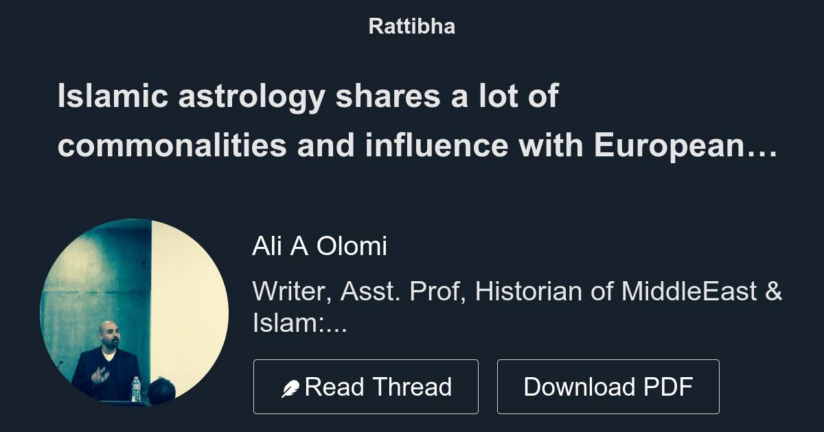 Islamic astrology shares a lot of commonalities and influence with ...