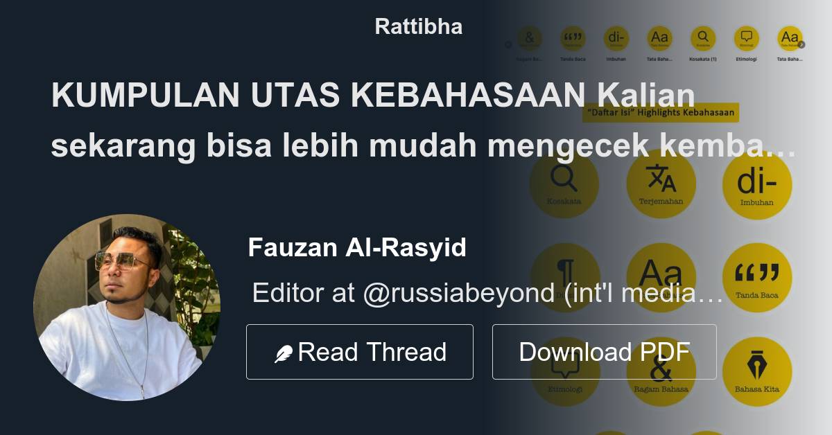 KUMPULAN UTAS KEBAHASAAN Kalian sekarang bisa lebih mudah mengecek ...