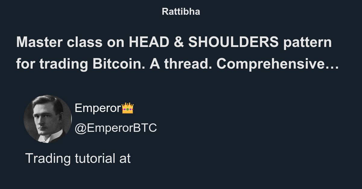 Master class on HEAD & SHOULDERS pattern for trading Bitcoin. A thread ...