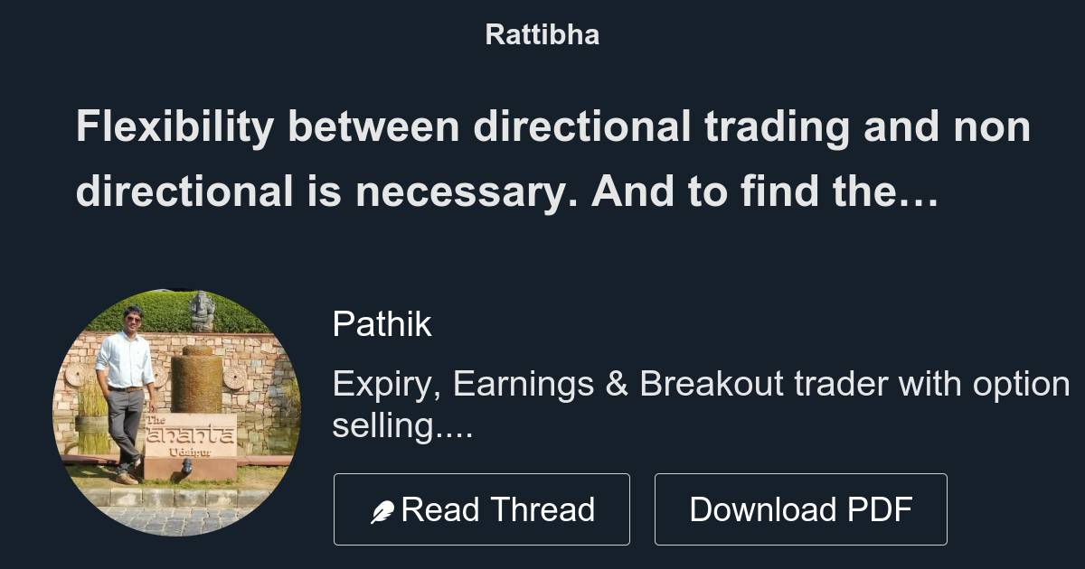 Flexibility between directional trading and non directional is ...