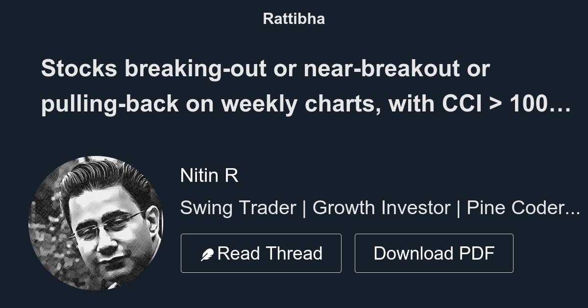 Stocks breaking-out or near-breakout or pulling-back on weekly charts ...