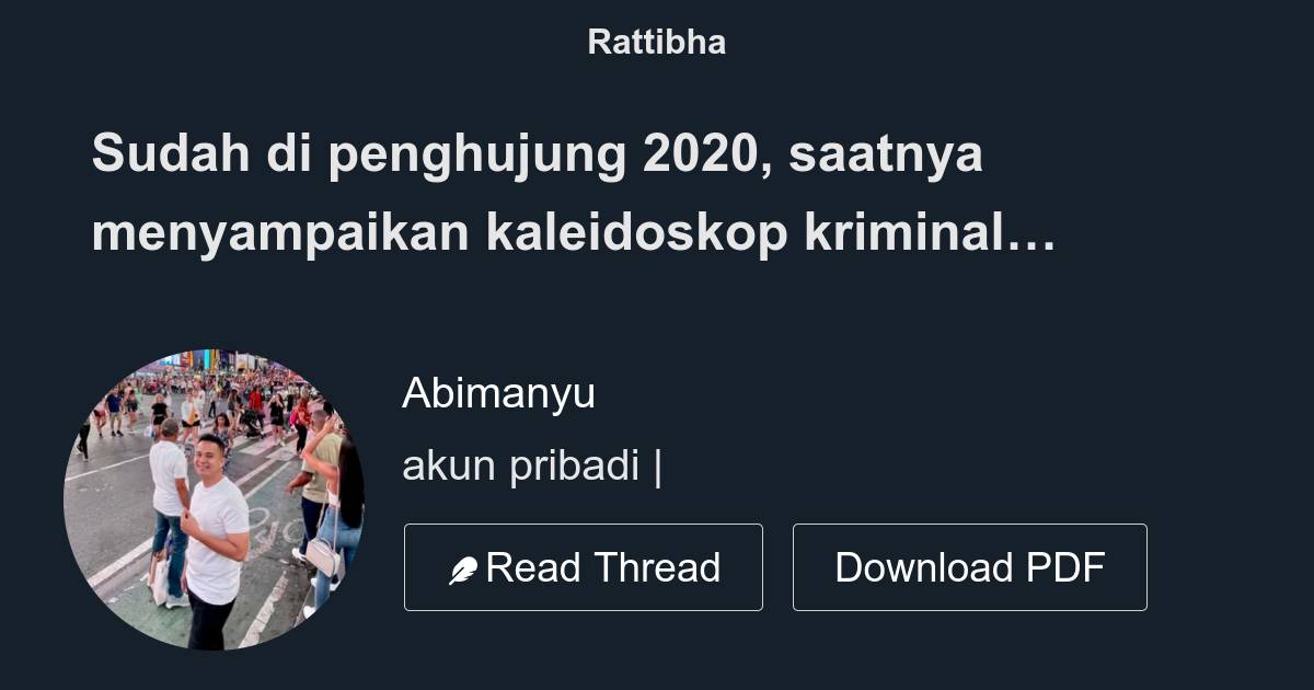 Sudah di penghujung 2020, saatnya menyampaikan kaleidoskop kriminal kabupaten Malang sekaligus ...