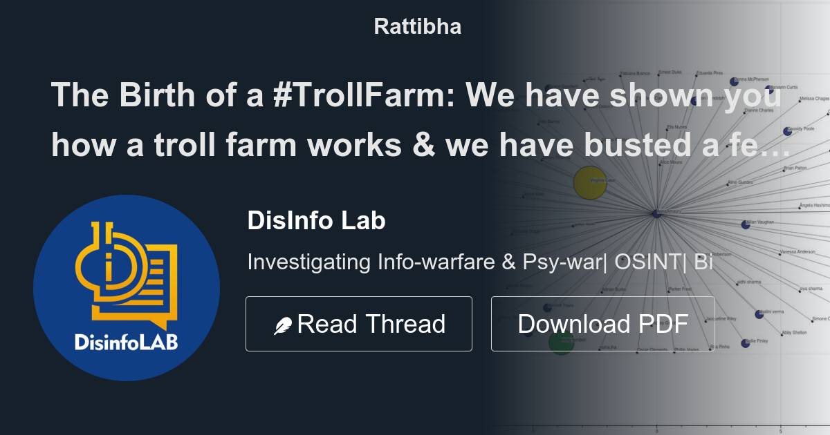 The Birth of a #TrollFarm: We have shown you how a troll farm works ...