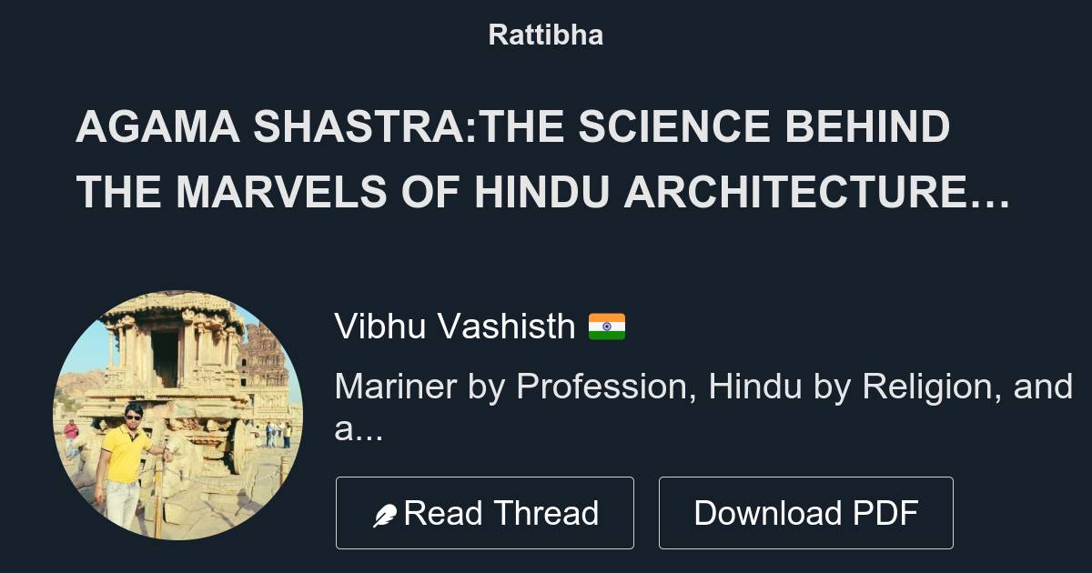 AGAMA SHASTRA:THE SCIENCE BEHIND THE MARVELS OF HINDU ARCHITECTURE ...