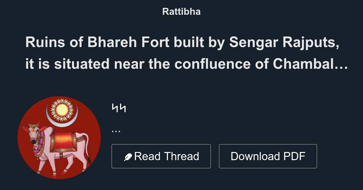 Ruins of Bhareh Fort built by Sengar Rajputs, it is situated near the ...