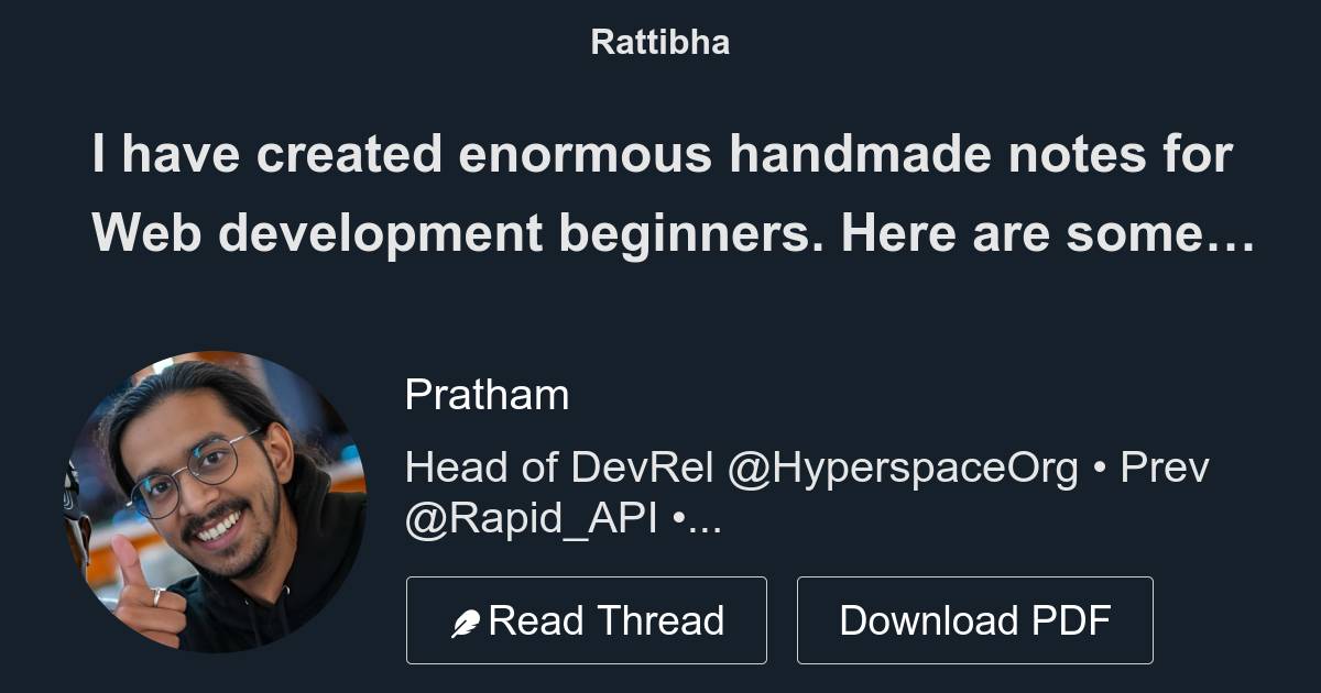 I have created enormous handmade notes for Web development beginners ...