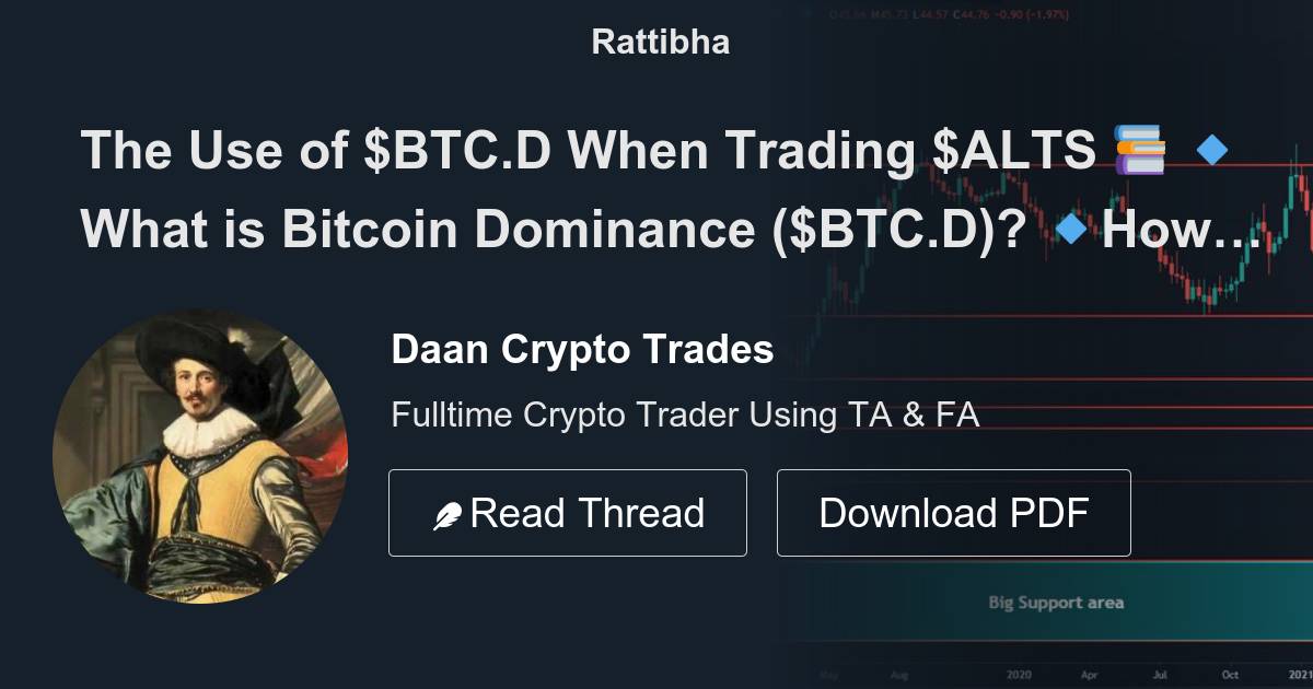 The Use of $BTC.D When Trading $ALTS 📚 🔹What is Bitcoin Dominance ($BTC ...