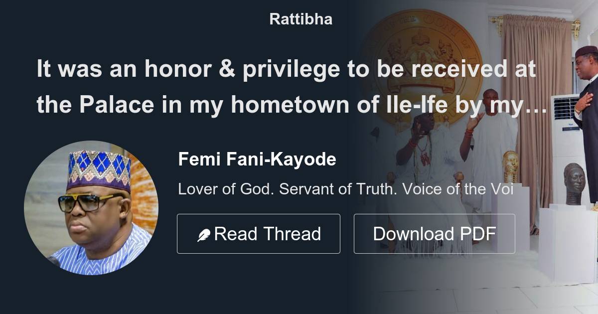 It was an honor & privilege to be received at the Palace in my hometown ...