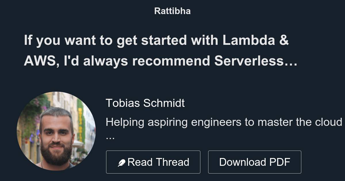 If you want to get started with Lambda & AWS, I'd always recommend Serverless Framework. You can ...