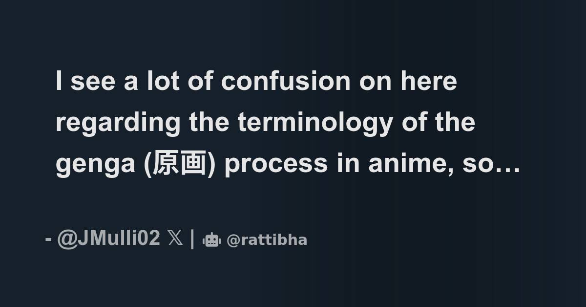 I see a lot of confusion on here regarding the terminology of the genga ...