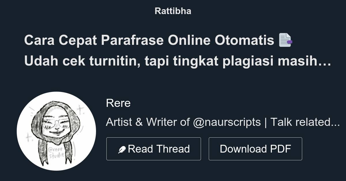 Cara Cepat Parafrase Online Otomatis 📑 Udah cek turnitin, tapi tingkat ...