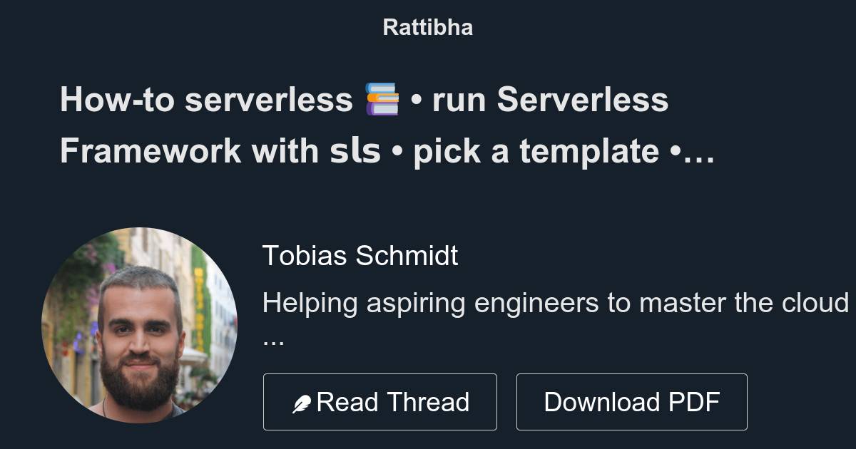 How-to serverless 📚 • run Serverless Framework with 𝘀𝗹𝘀 • pick a template • deploy Bazinga! Not ...