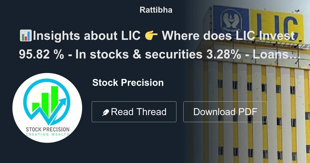 📊Insights about LIC 👉 Where does LIC Invest 95.82 % - In stocks ...