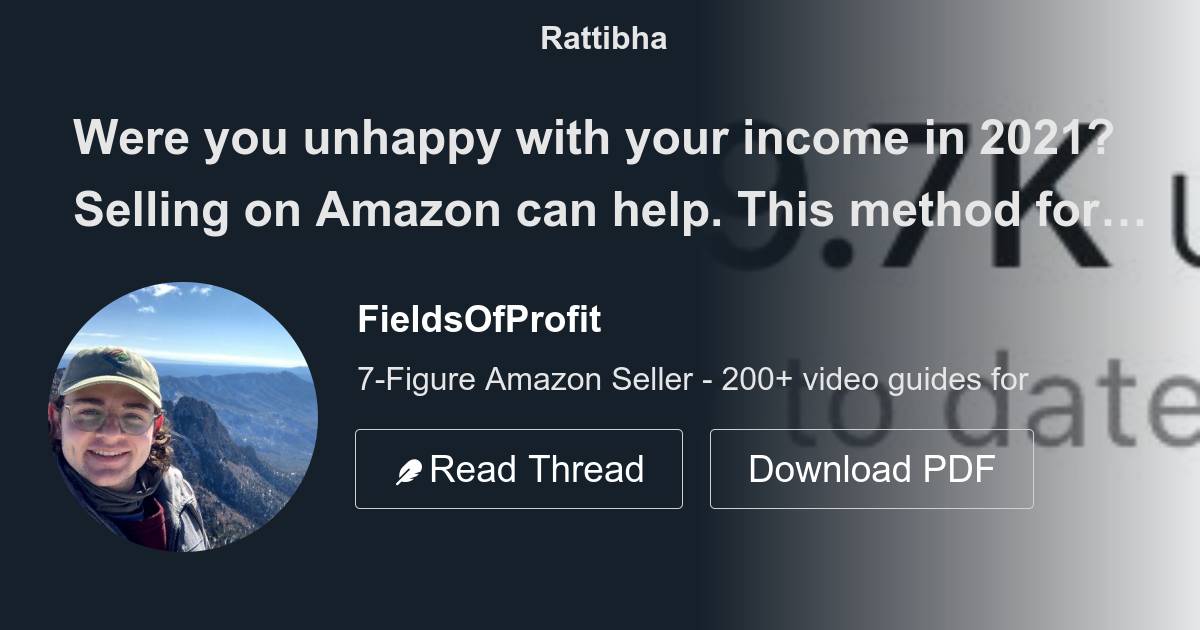 Were you unhappy with your income in 2021? Selling on Amazon can help ...