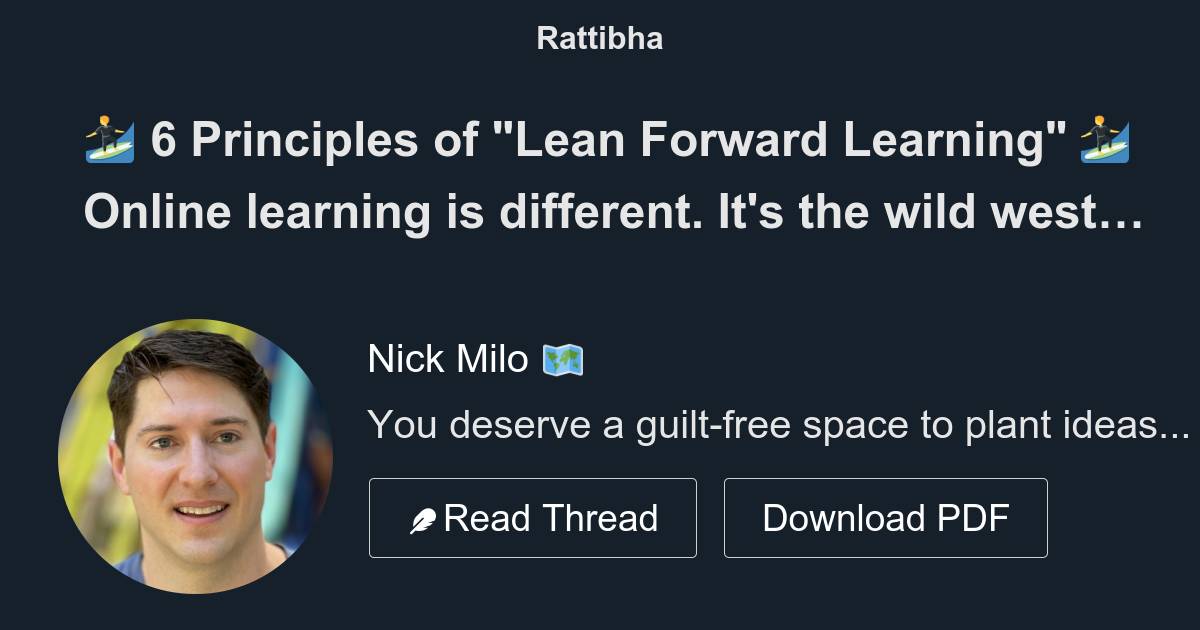 🏄 6 Principles of "Lean Forward Learning" 🏄 Online learning is ...