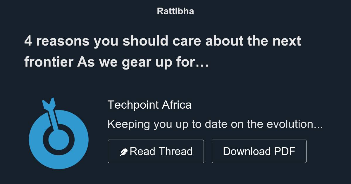 4 reasons you should care about the next frontier As we gear up for # ...