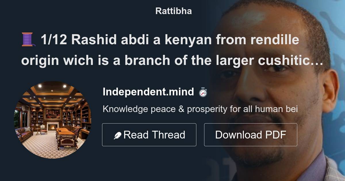 🧵 1/12 Rashid abdi a kenyan from rendille origin wich is a branch of ...