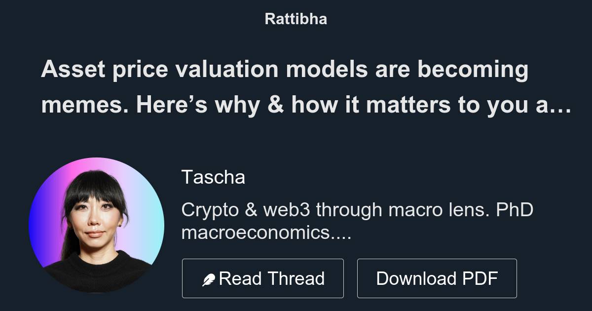 Asset price valuation models are becoming memes. Here’s why & how it ...