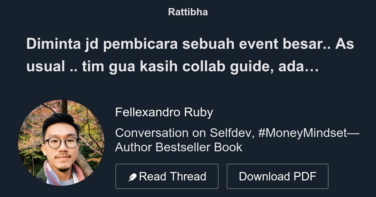 Diminta jd pembicara sebuah event besar.. As usual .. tim gua kasih collab guide, ada speaking ...