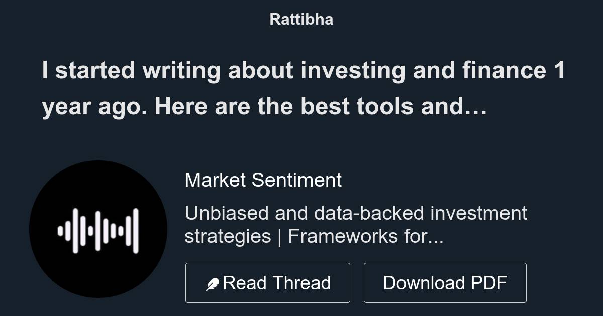 I started writing about investing and finance 1 year ago. Here are the ...