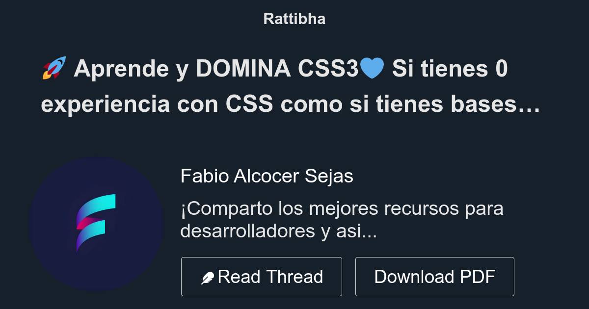 🚀 Aprende y DOMINA CSS3💙 Si tienes 0 experiencia con CSS como si tienes bases pero aun no lo ...