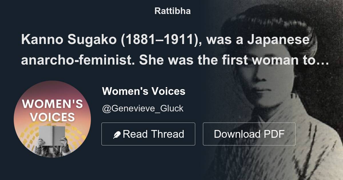 Kanno Sugako (1881–1911), was a Japanese anarcho-feminist. She was the ...