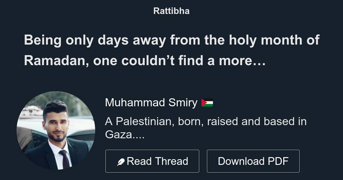 Being only days away from the holy month of Ramadan, one couldn’t find a more convenient time to ...