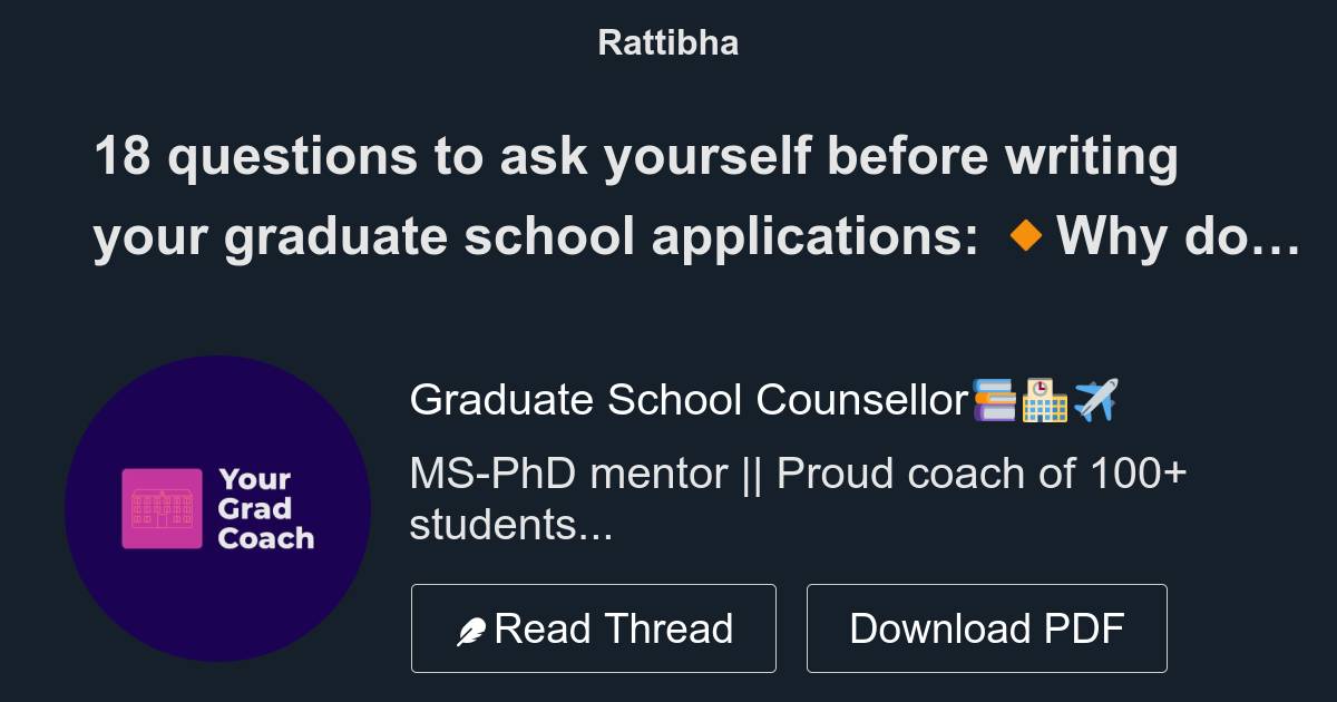 18 questions to ask yourself before writing your graduate school ...