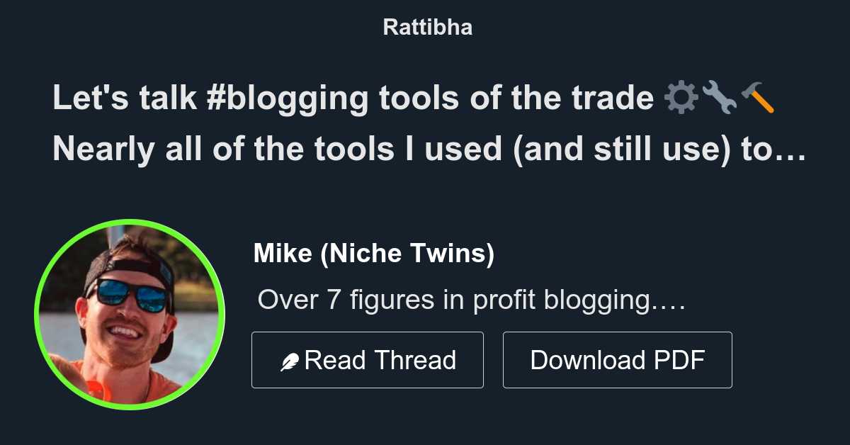 Let's talk #blogging tools of the trade ⚙️🔧🔨 Nearly all of the tools I ...