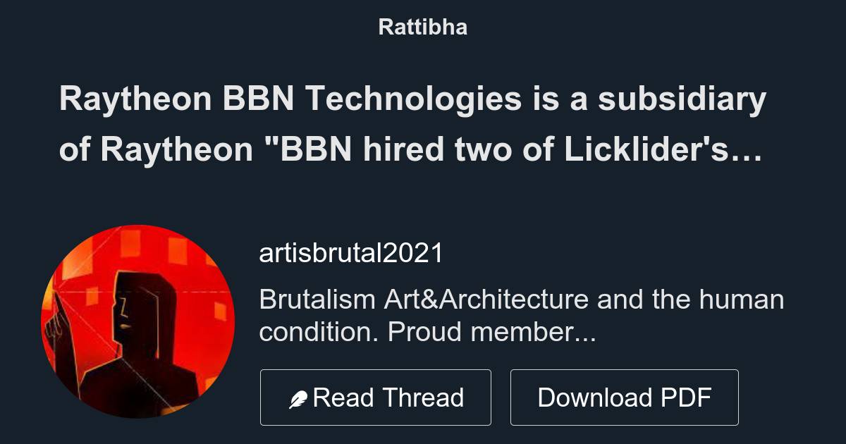 Raytheon BBN Technologies is a subsidiary of Raytheon https://t.co ...