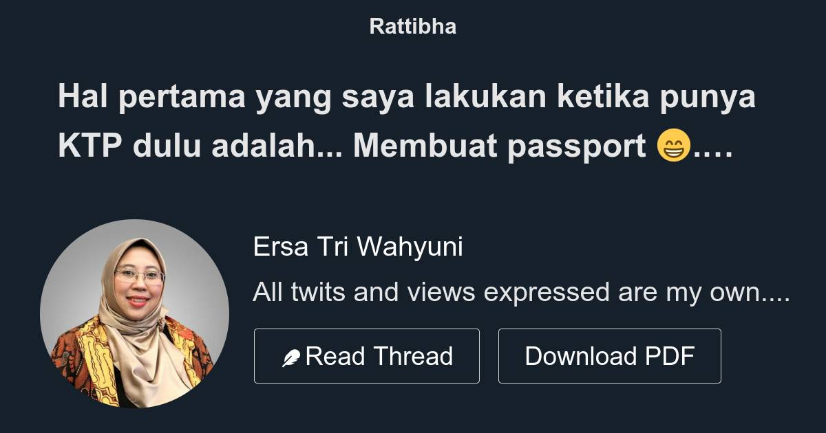 Hal pertama yang saya lakukan ketika punya KTP dulu adalah... Membuat passport 😁. Emang mau ke ...