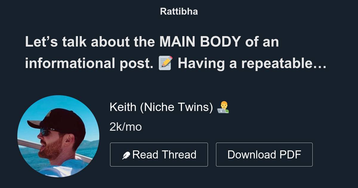 Let’s talk about the MAIN BODY of an informational post. 📝 Having a ...