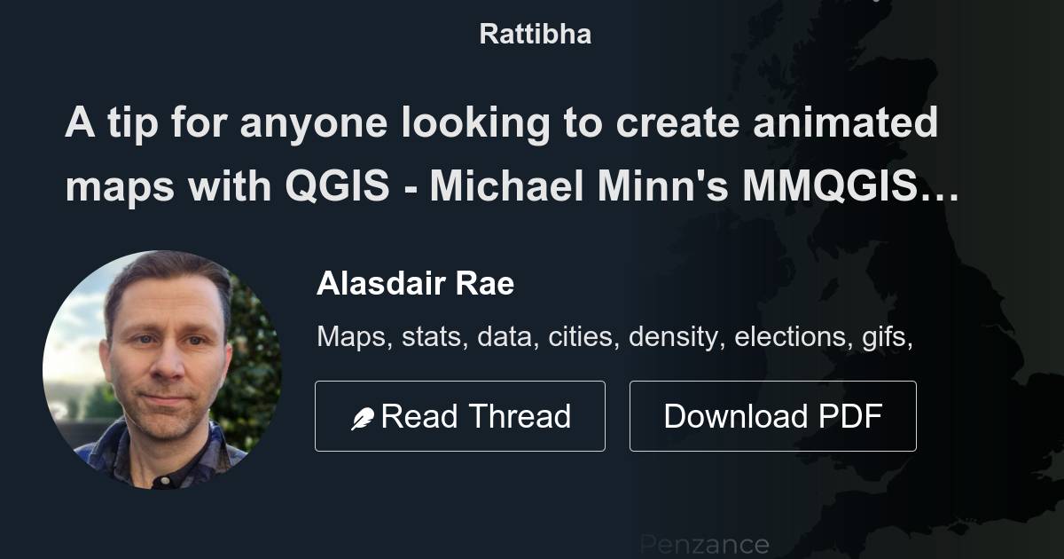 A tip for anyone looking to create animated maps with QGIS - Michael Minn's MMQGIS plugin is ...