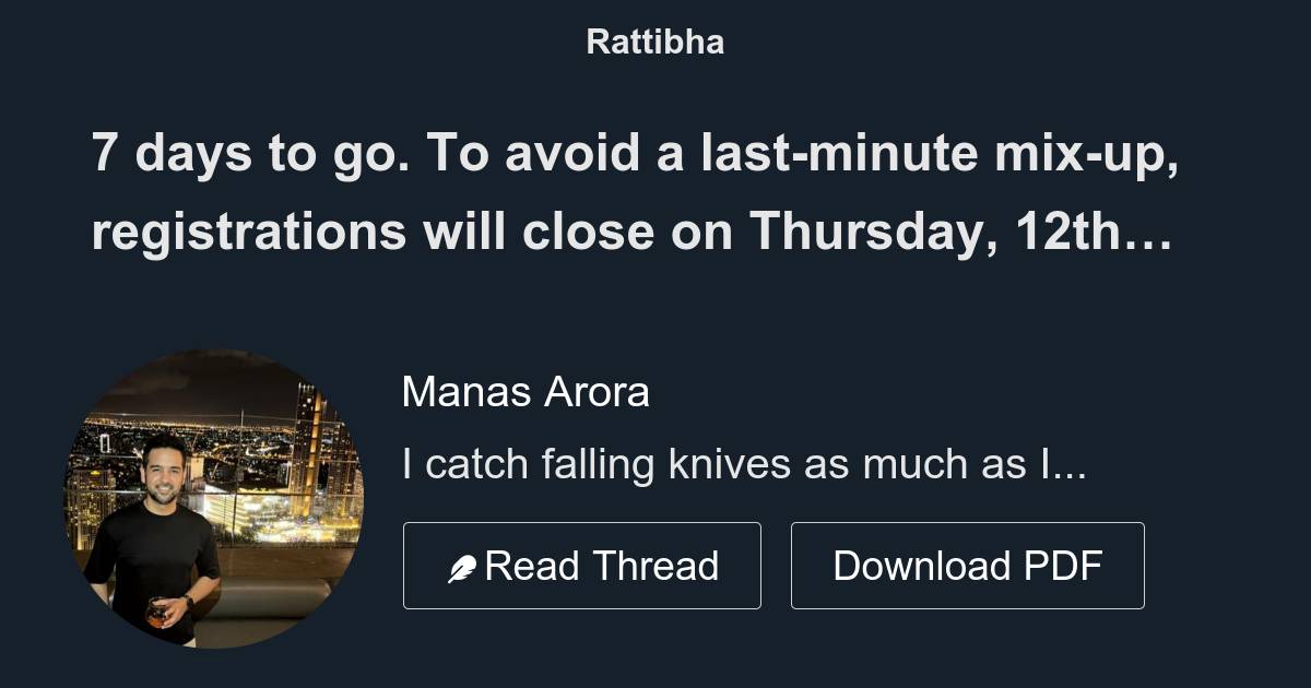 7 days to go. To avoid a last-minute mix-up, registrations will close ...