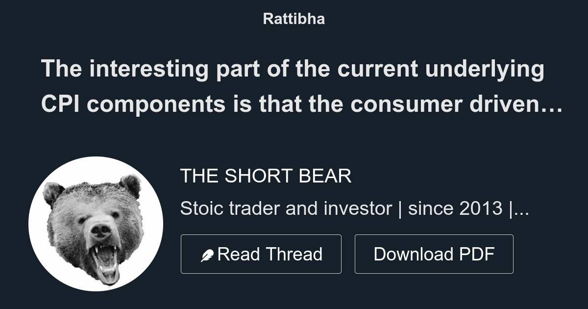 The interesting part of the current underlying CPI components is that ...