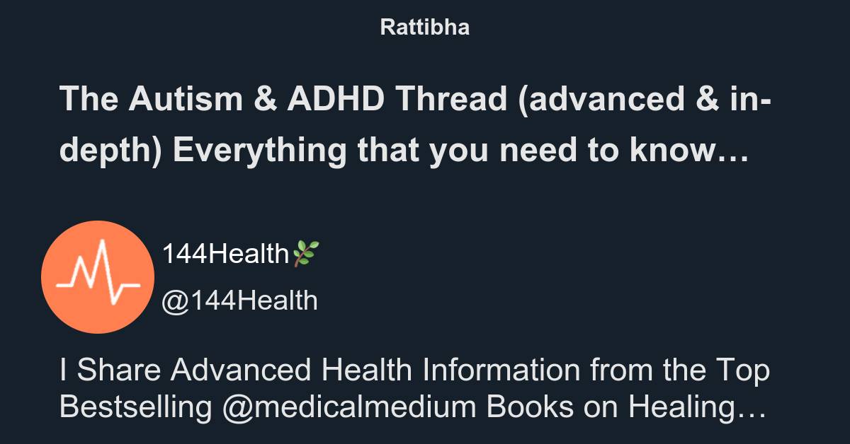 The Autism & ADHD Thread (advanced & in-depth) Everything that you need ...