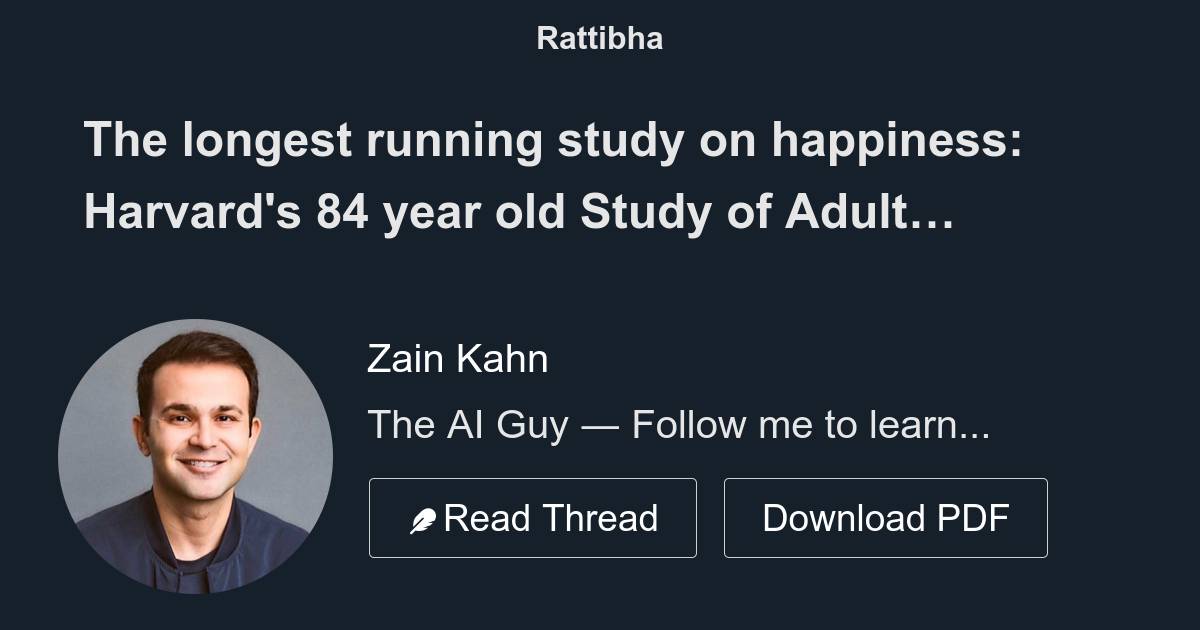 The longest running study on happiness: Harvard's 84 year old Study of ...