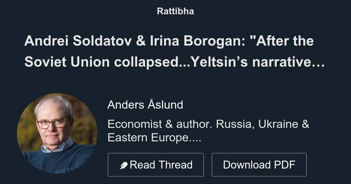 Andrei Soldatov & Irina Borogan: "After the Soviet Union collapsed ...