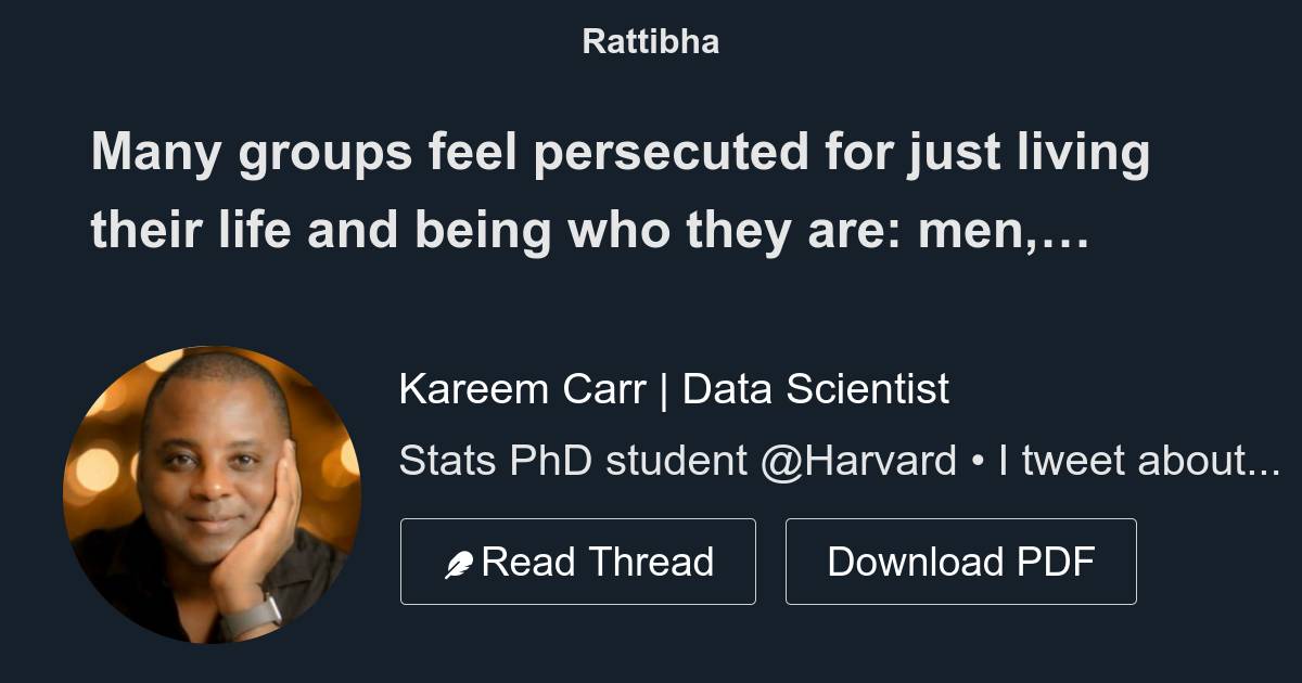 Many groups feel persecuted for just living their life and being who ...