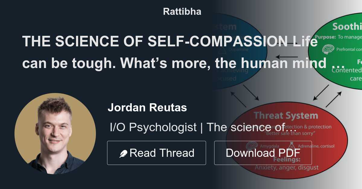 THE SCIENCE OF SELF-COMPASSION Life can be tough. What’s more, the ...