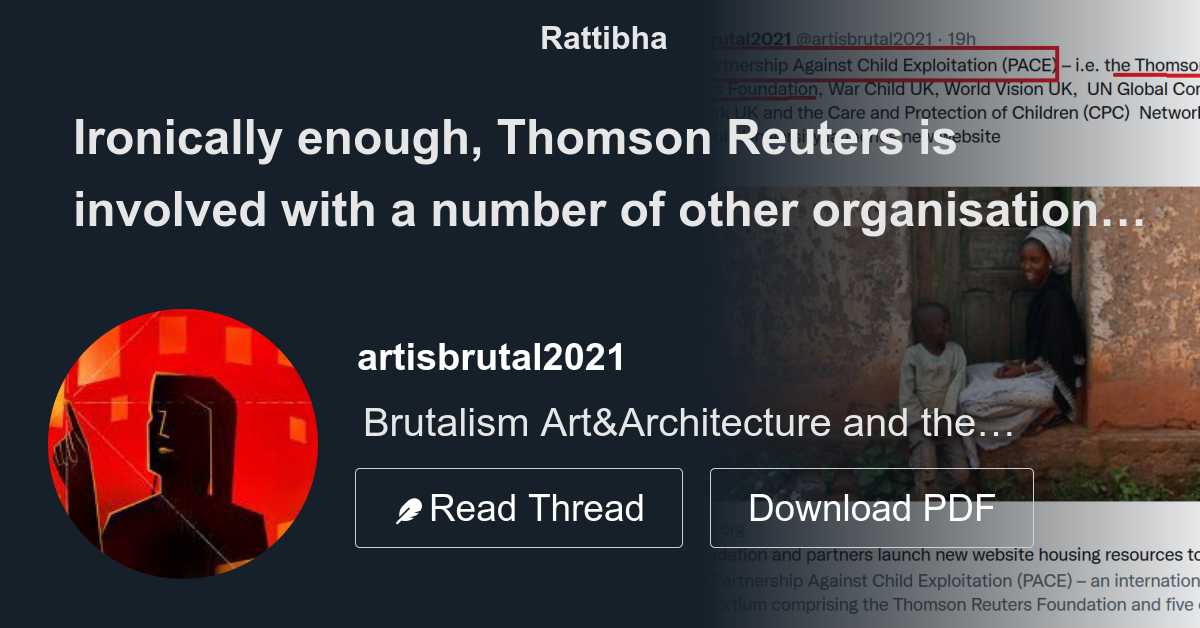 Ironically enough, Thomson Reuters is involved with a number of other ...