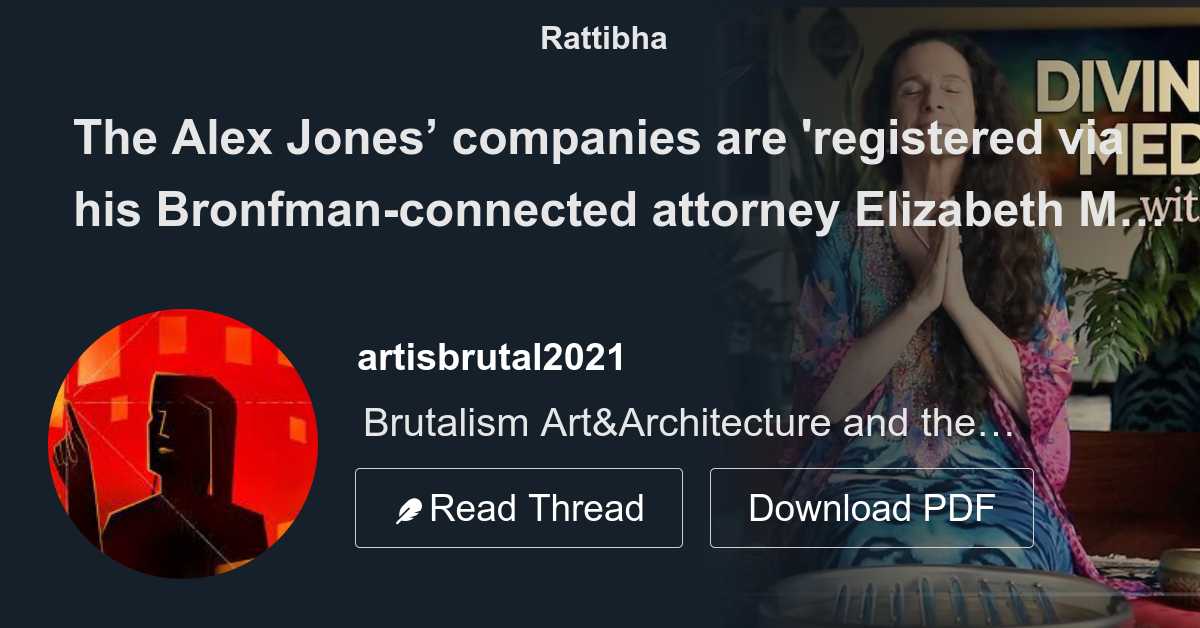 The Alex Jones’ companies are 'registered via his Bronfman-connected ...