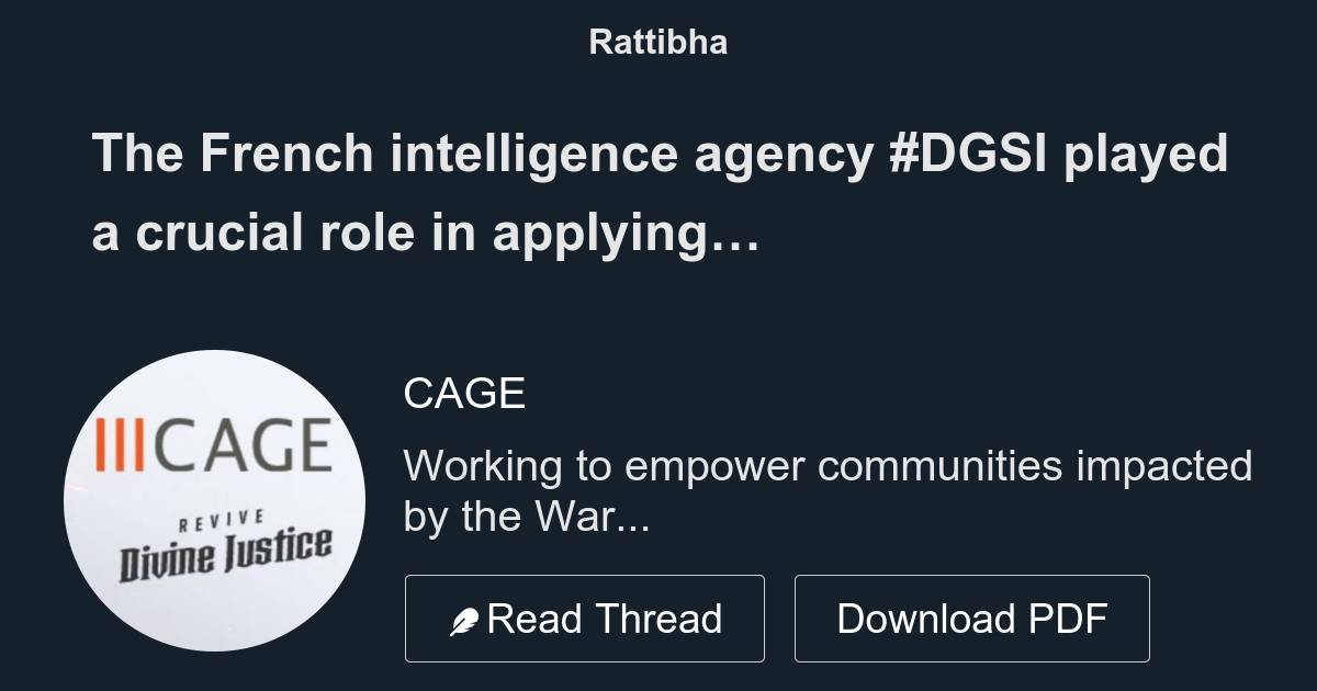 The French intelligence agency #DGSI played a crucial role in applying ...