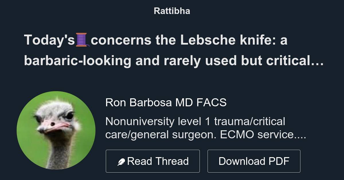 Today's🧵concerns the Lebsche knife: a barbaric-looking and rarely used ...