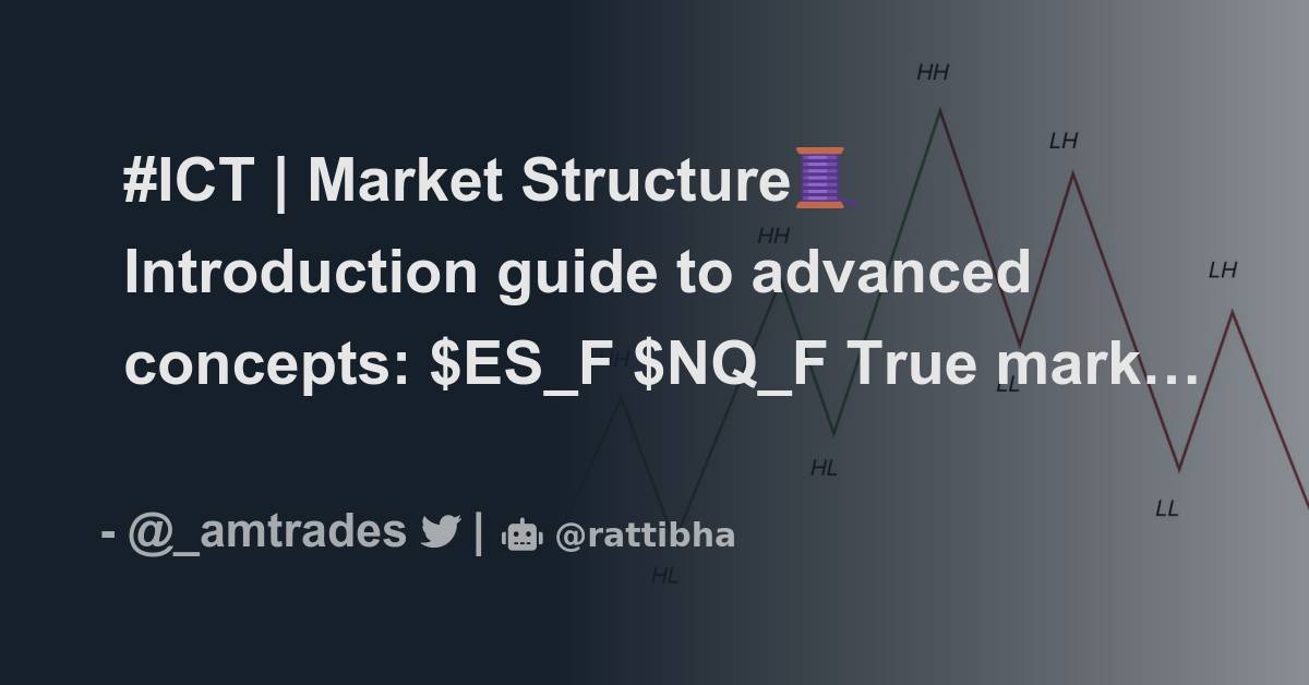 #ICT | Market Structure🧵 Introduction guide to advanced concepts: $ES_F $NQ_F - Thread from AM ...