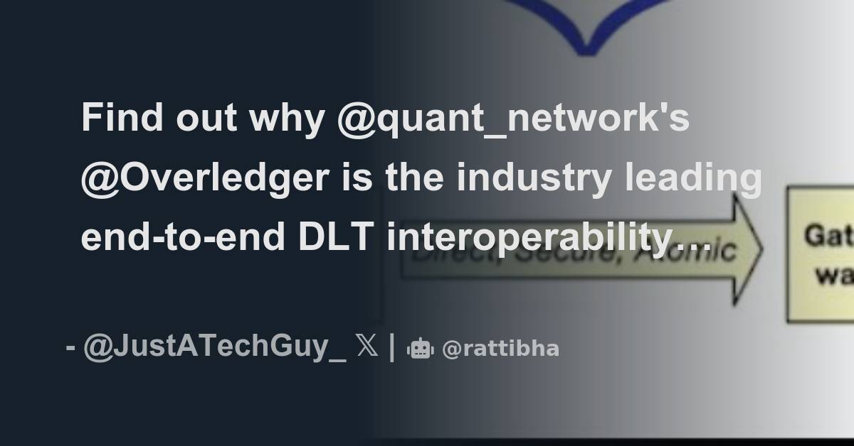 Find out why @quant_network's @Overledger is the industry leading end-to-end DLT ...