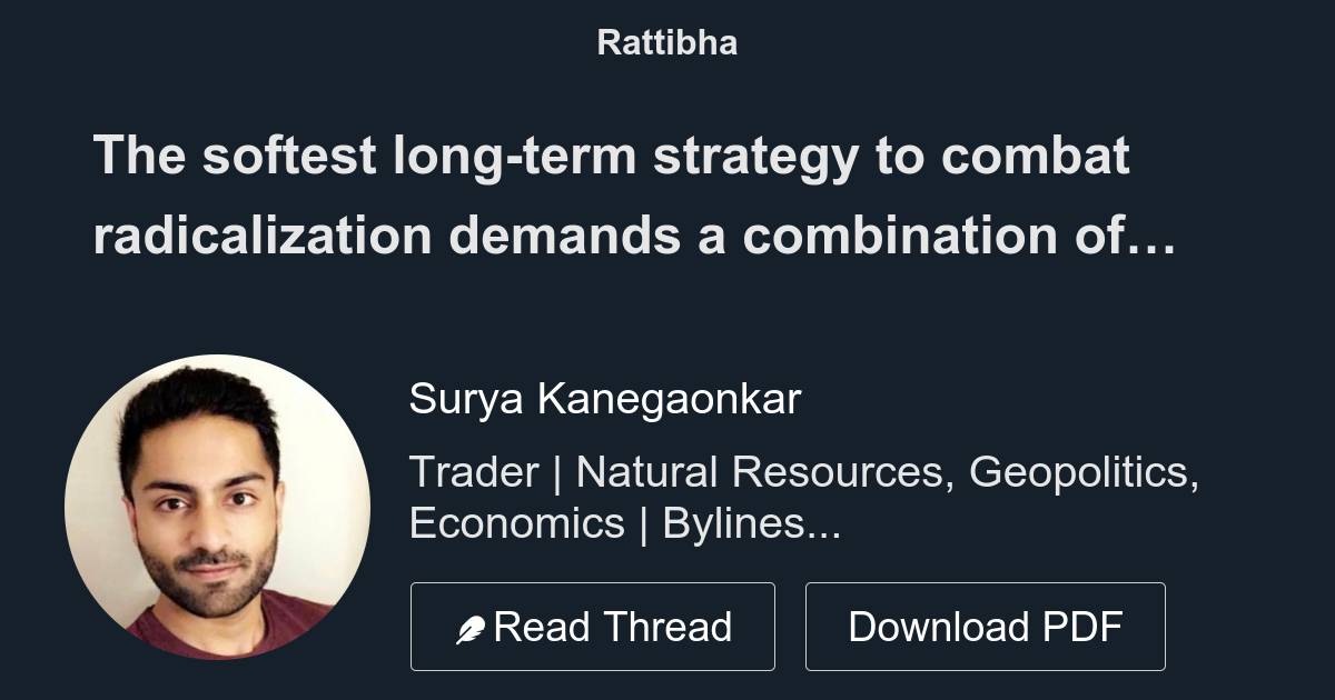 The softest long-term strategy to combat radicalization demands a ...