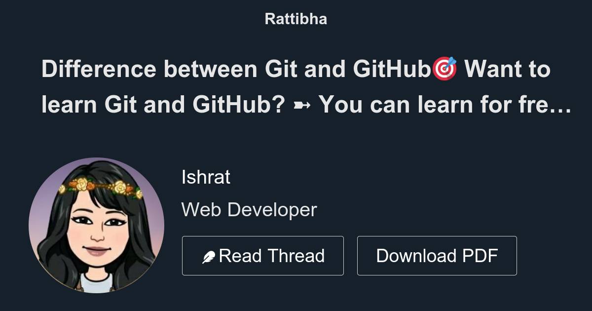 Difference Between Git And Github🎯 Want To Learn Git And Github You Can Learn For Free By