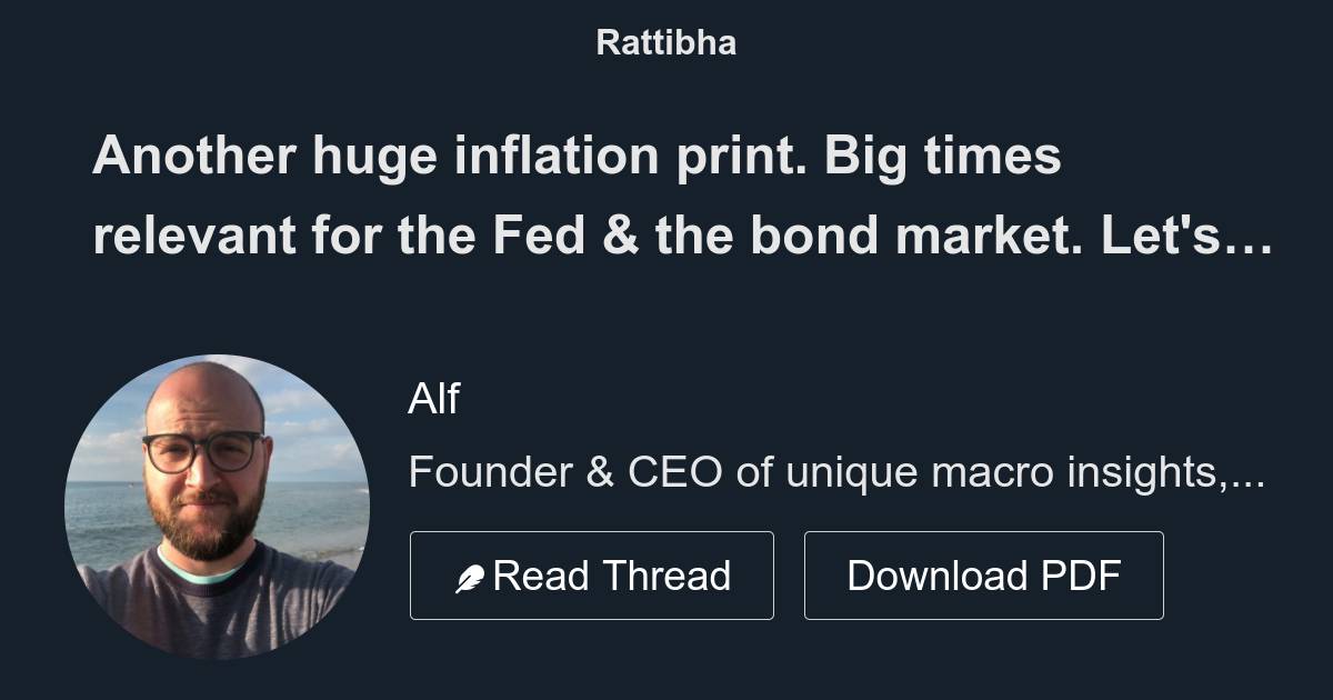 Another huge inflation print. Big times relevant for the Fed & the bond ...