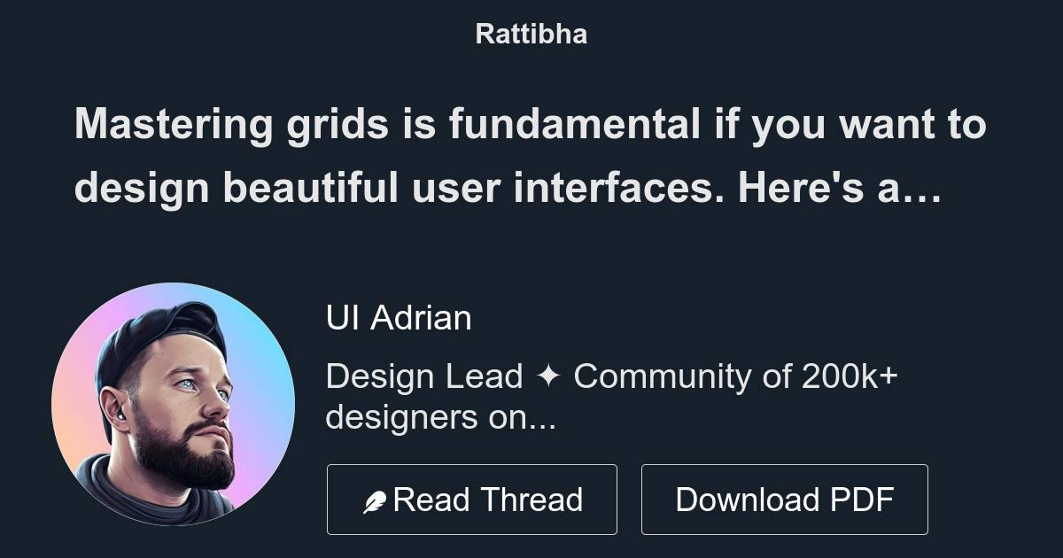 Mastering grids is fundamental if you want to design beautiful user interfaces. Here's a quick ...